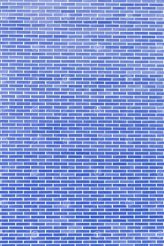 Real Wall Made of Solid Blue Bricks, in Vertical Plane Stock Image ...