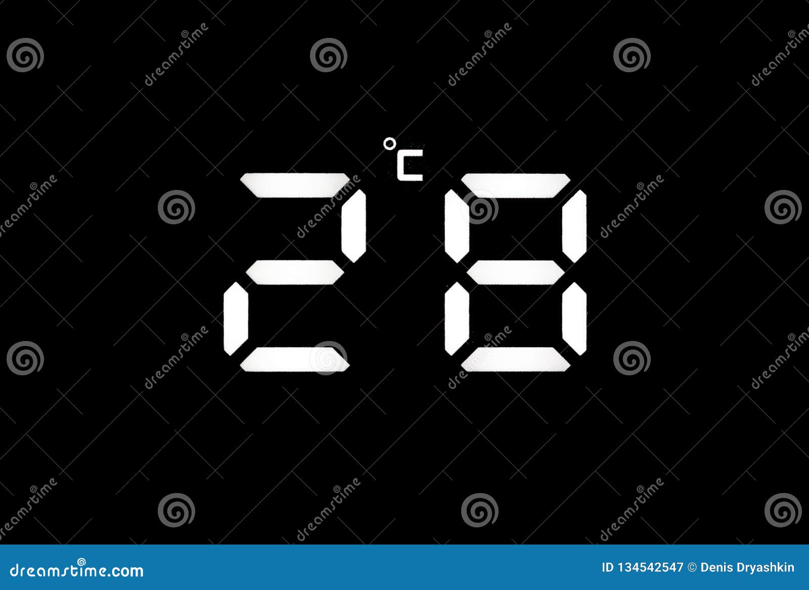 Real White Led Digital Clock on Black Background Stock Image - Image of ...