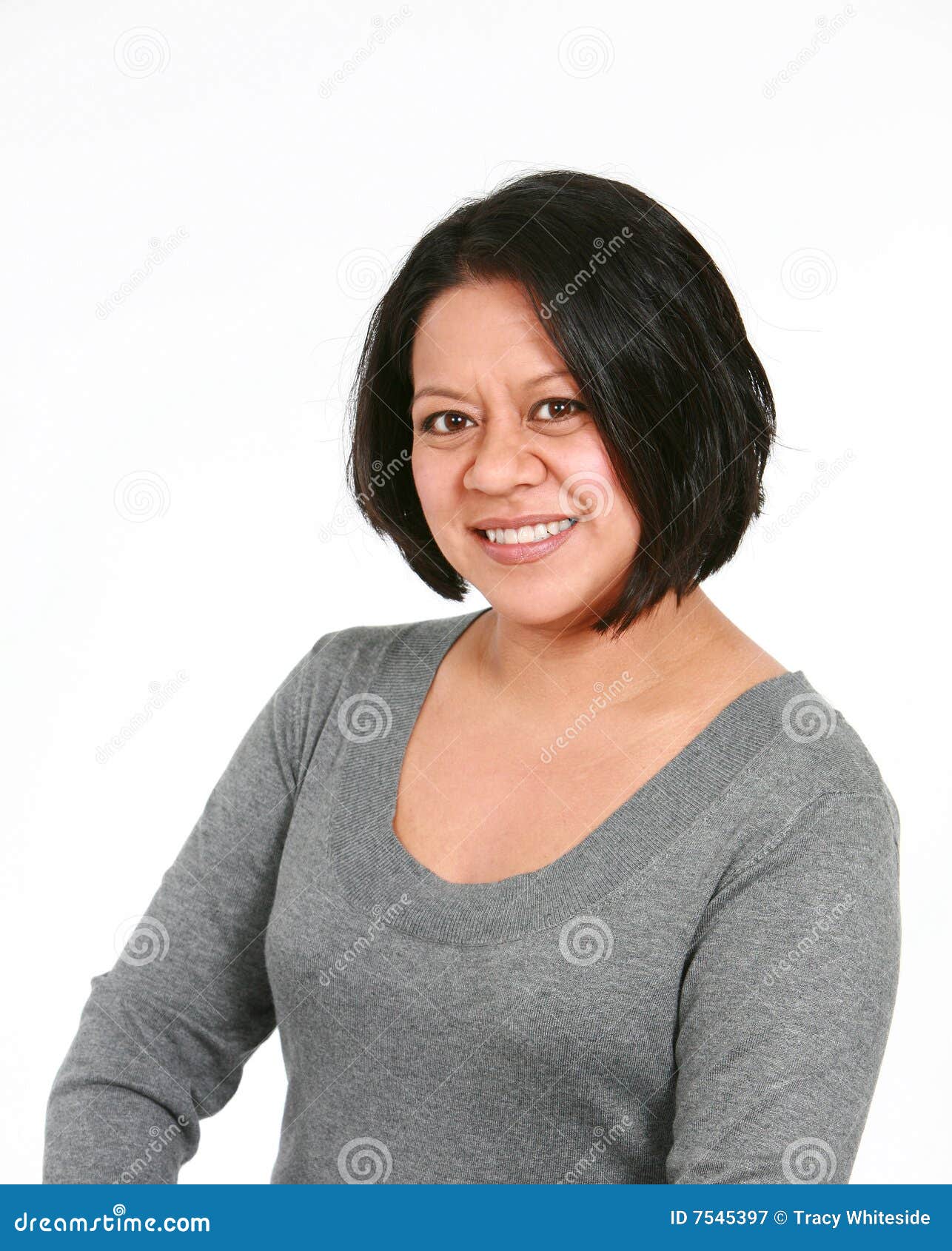 Real woman smiling stock image. Image of happy, unattractive - 7545397