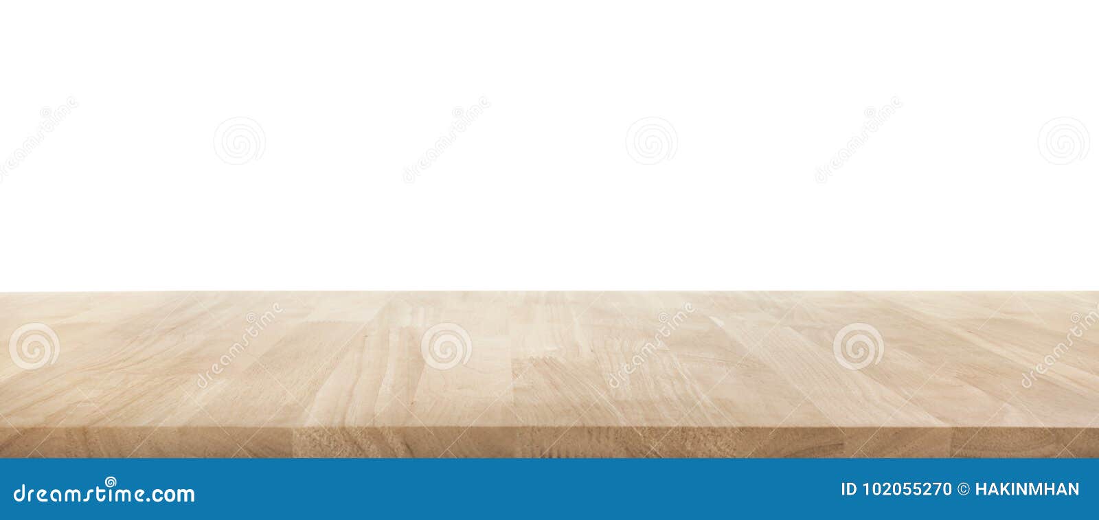 Real Wood Table Top Texture On White Background. Royalty-Free Stock ...