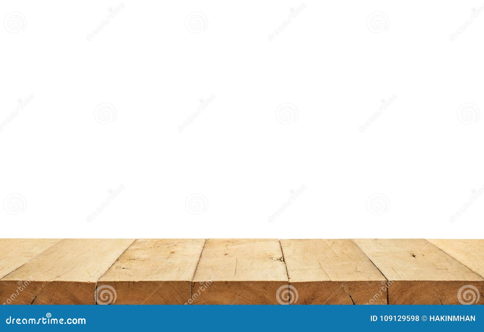 Wood Table Top Texture on White Background. for Create Product Stock ...