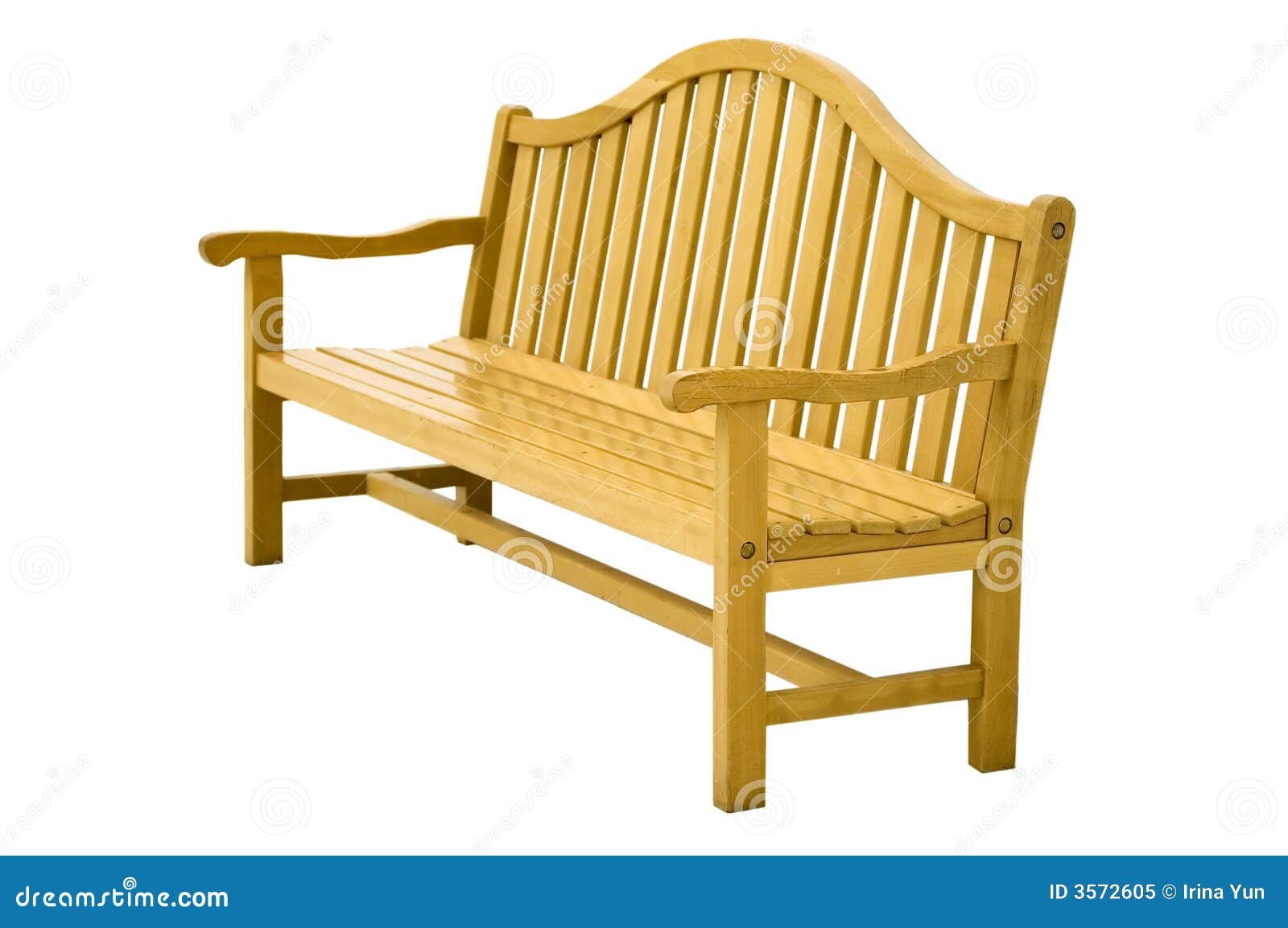 Real Wooden Bench. Isolated on Stock Image - Image of isolated, sitting ...