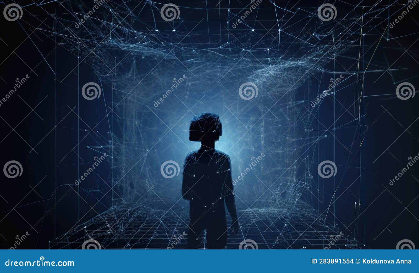 Real World Virtual Reality, Concept Based on Geometric Lines, Created ...