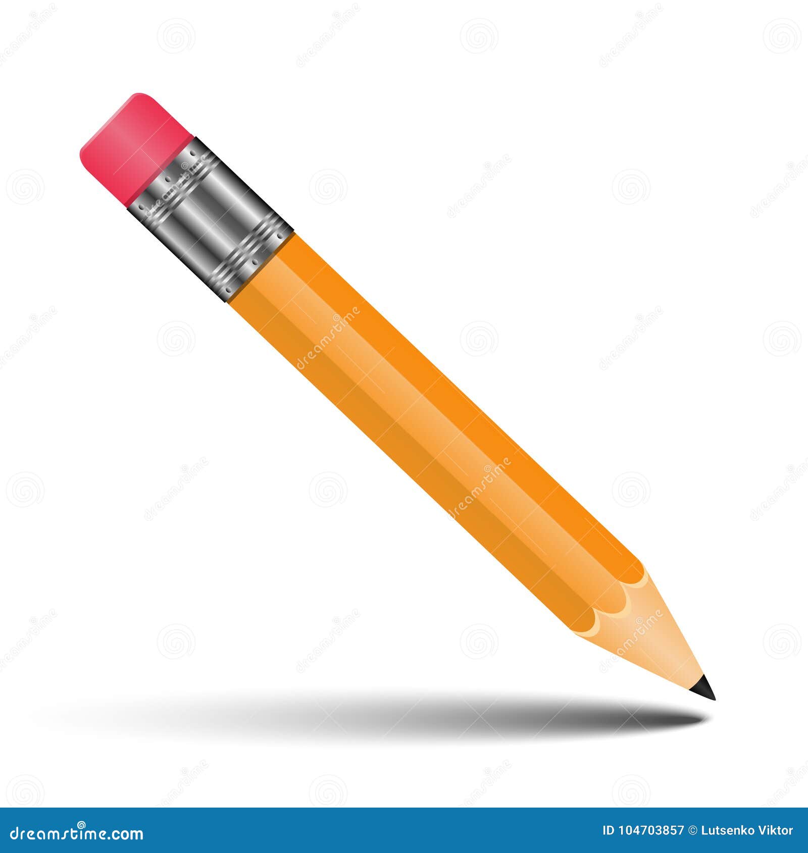 Real Pencil with shadow stock illustration. Illustration of pencil ...