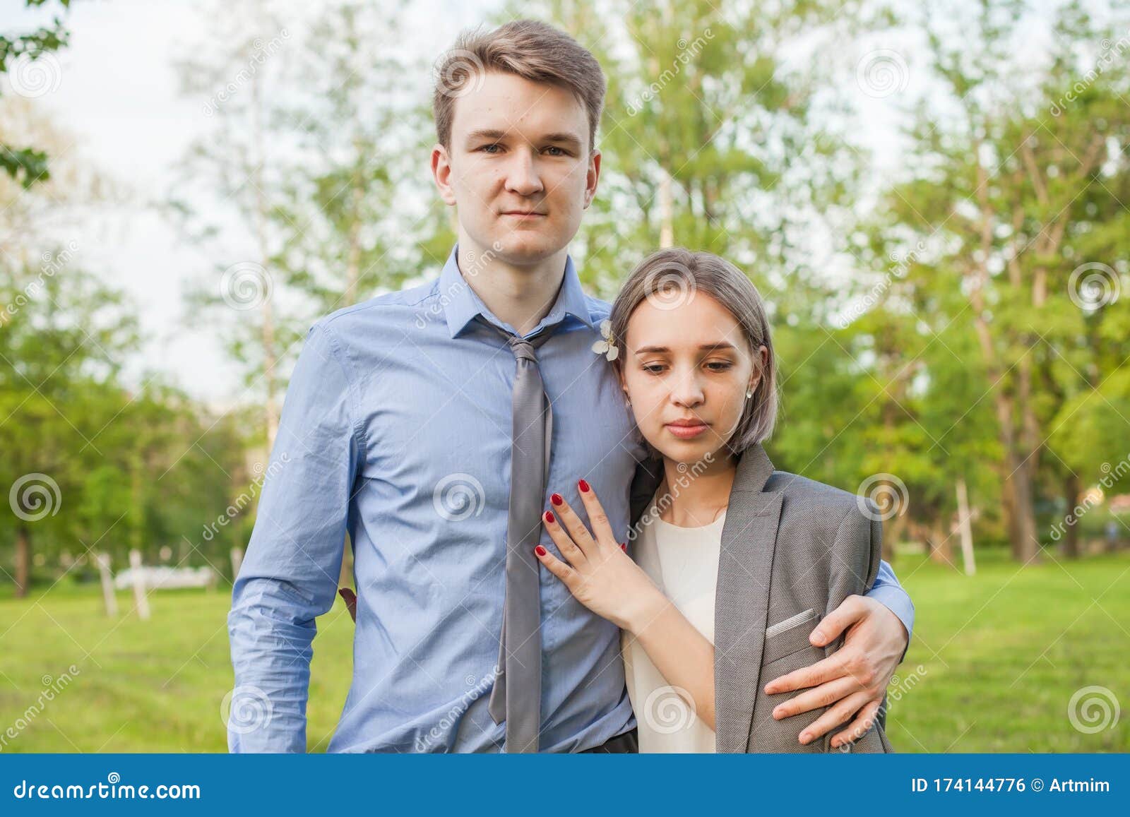 Real Young Couple Outdoor in Park Stock Photo - Image of cuddling, real ...