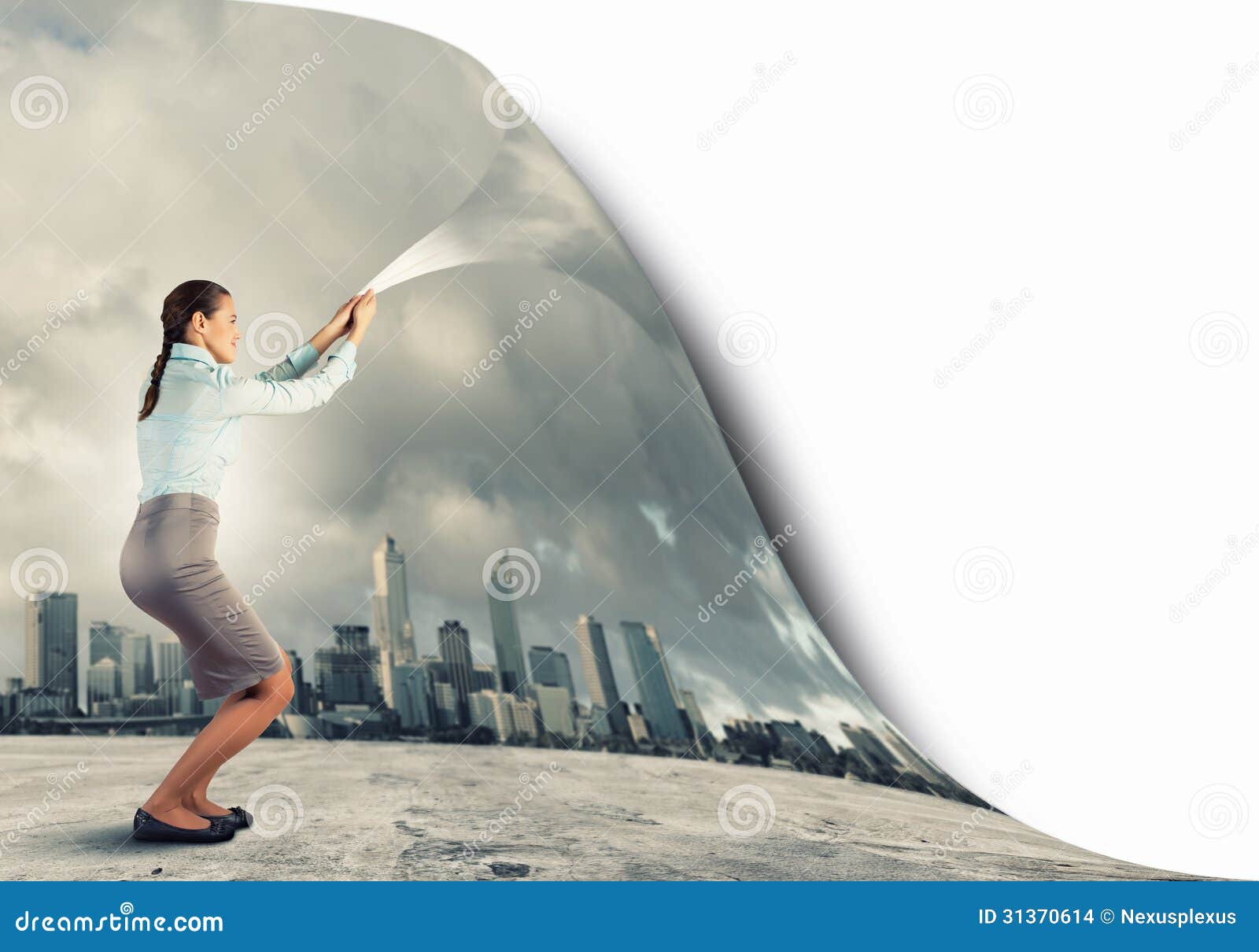 Realidad Cambiante De La Mujer Foto de archivo - Imagen de escena ...