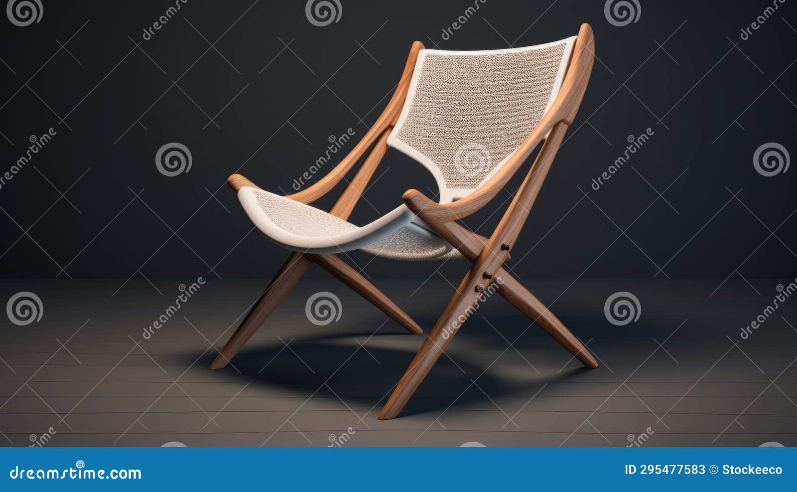 Realistic 3d Model of Slouch Chair with Intricate Weaving Nyc Stock ...