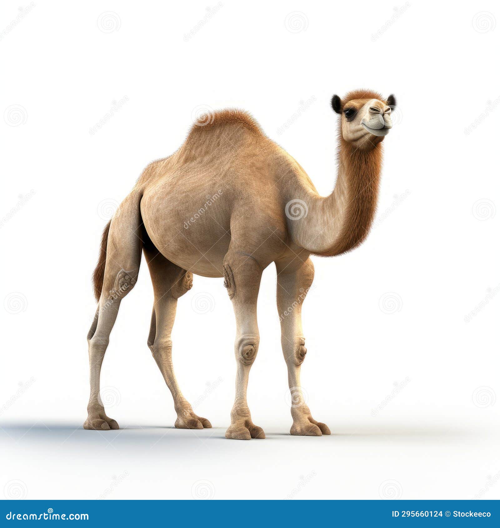 Realistic 3d Render of Camel on White Background Stock Illustration ...