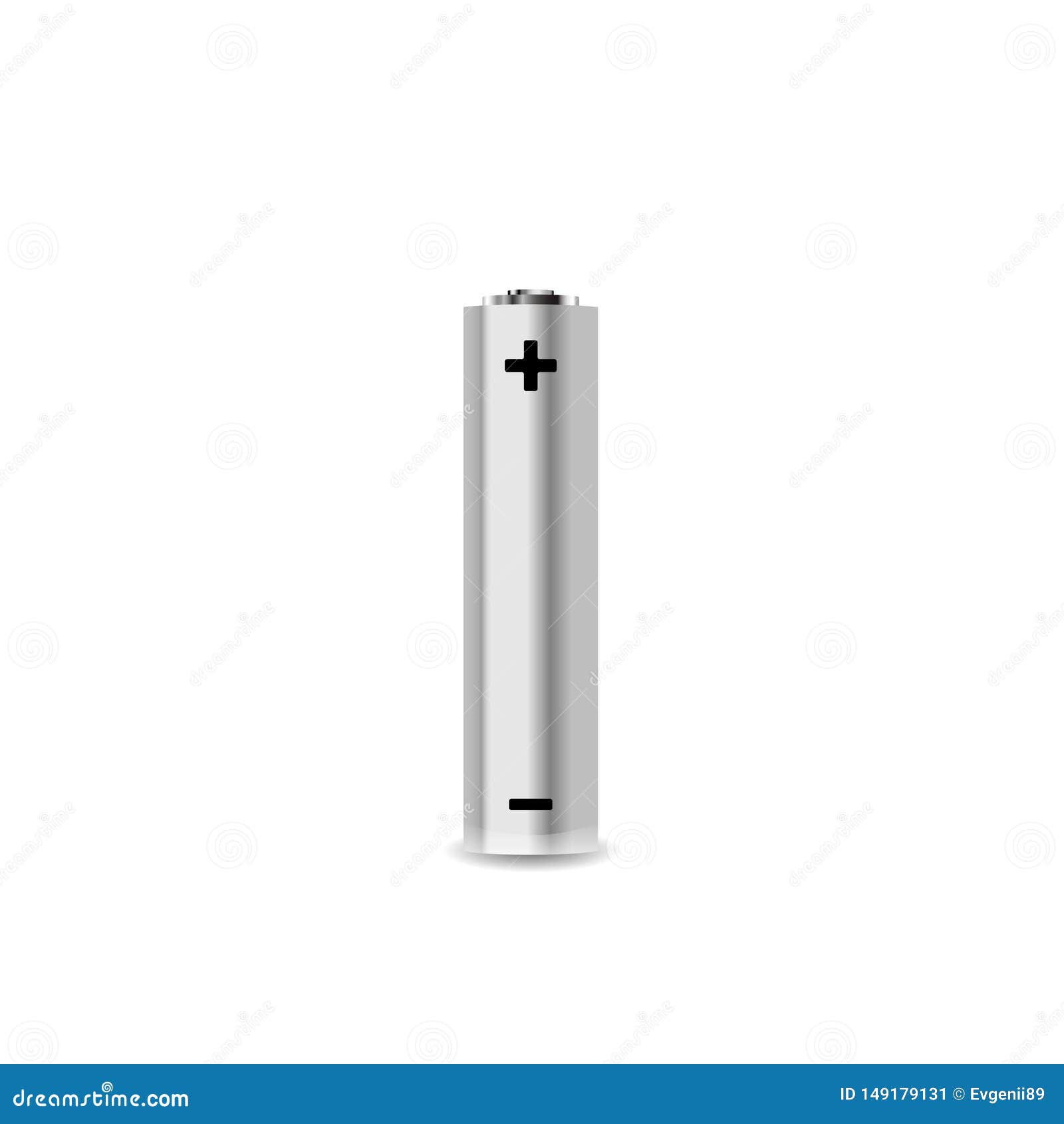 Realistic AAA Alkaline Battery on White Stock Vector - Illustration of ...