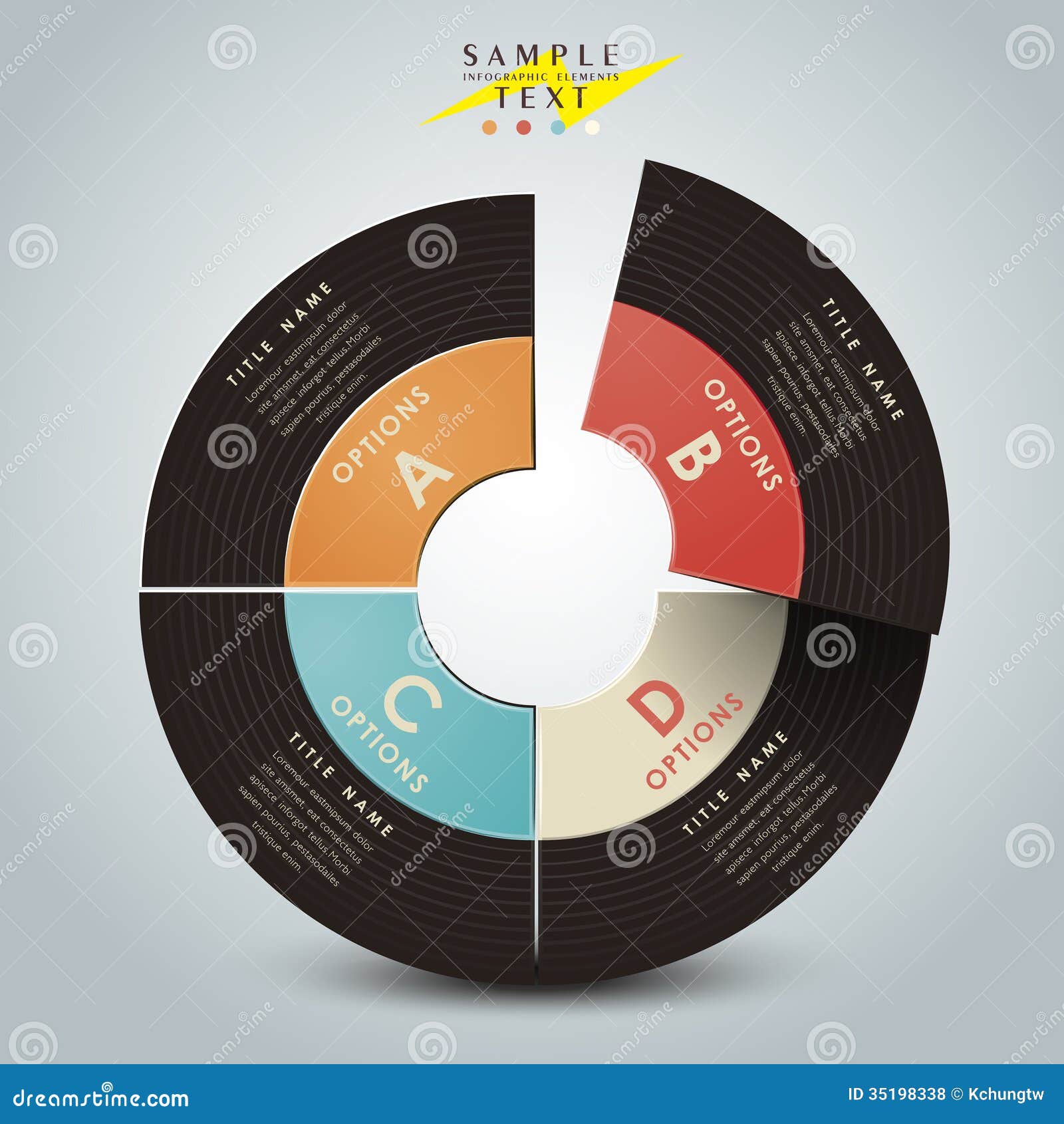 Realistic Abstract 3d Paper Infographics Cartoon Vector | CartoonDealer ...