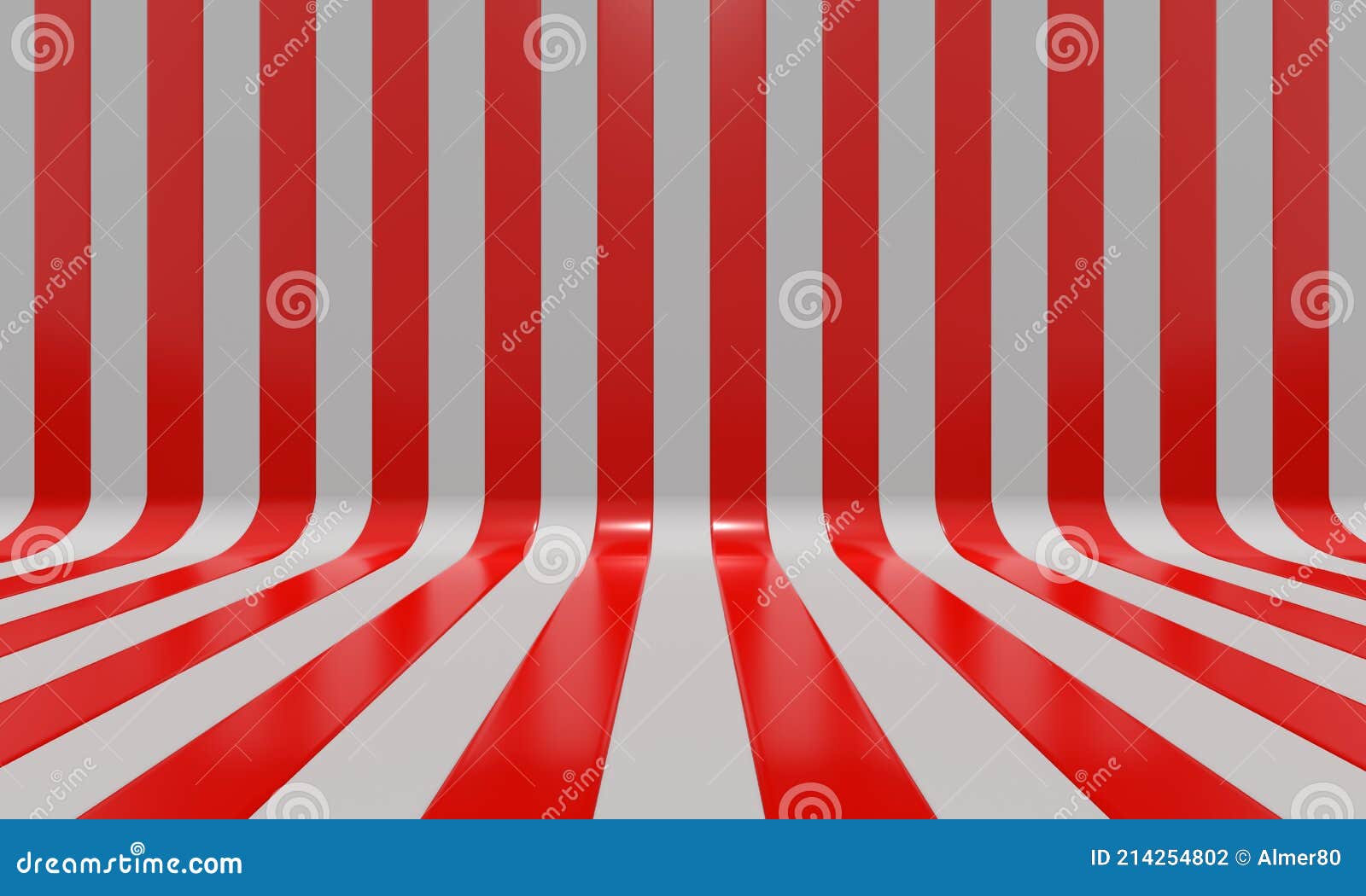 Realistic Abstract Geometric Background with Red and White Convergence ...