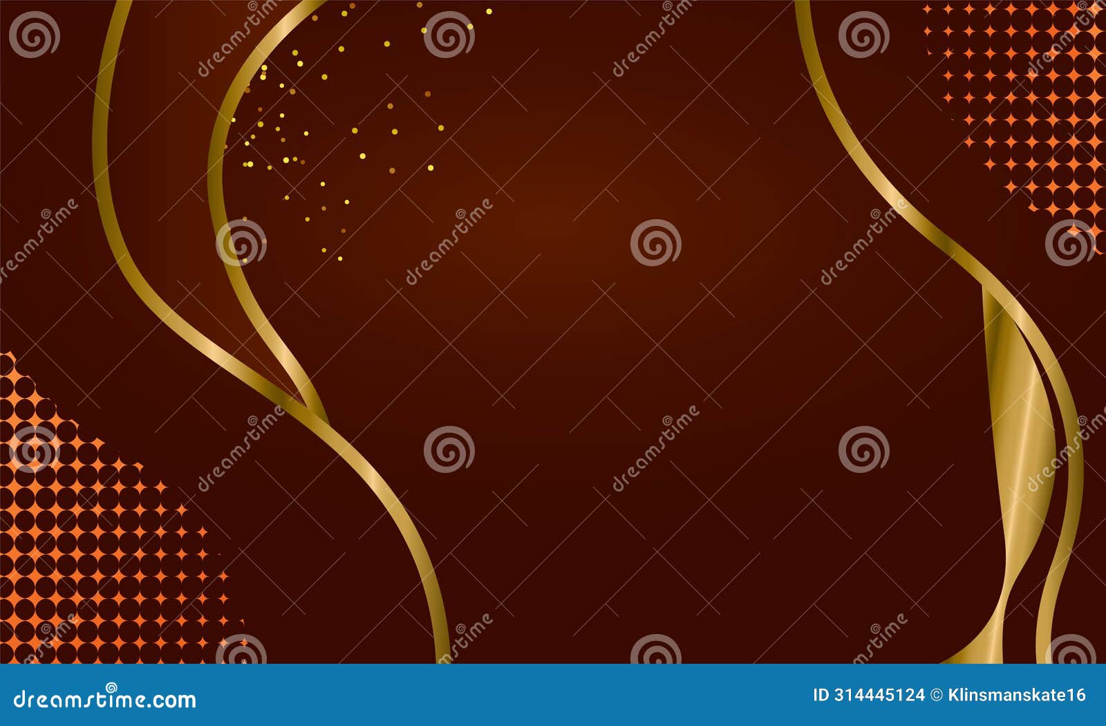 Realistic Abstract Luxury Orange and Gold Background Stock Vector ...