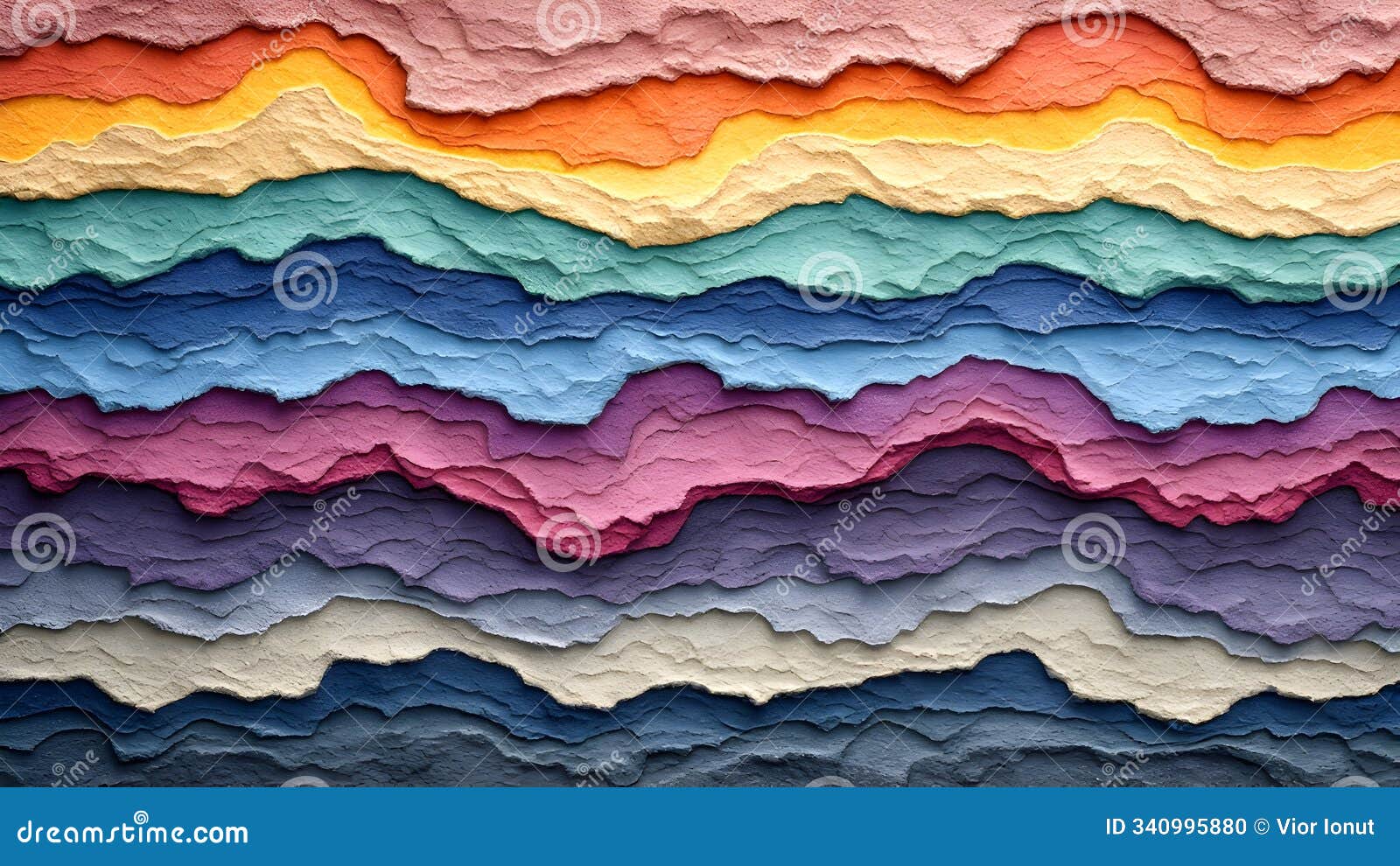 Realistic Abstract Multicolor Rock Layers Background Stock Illustration ...