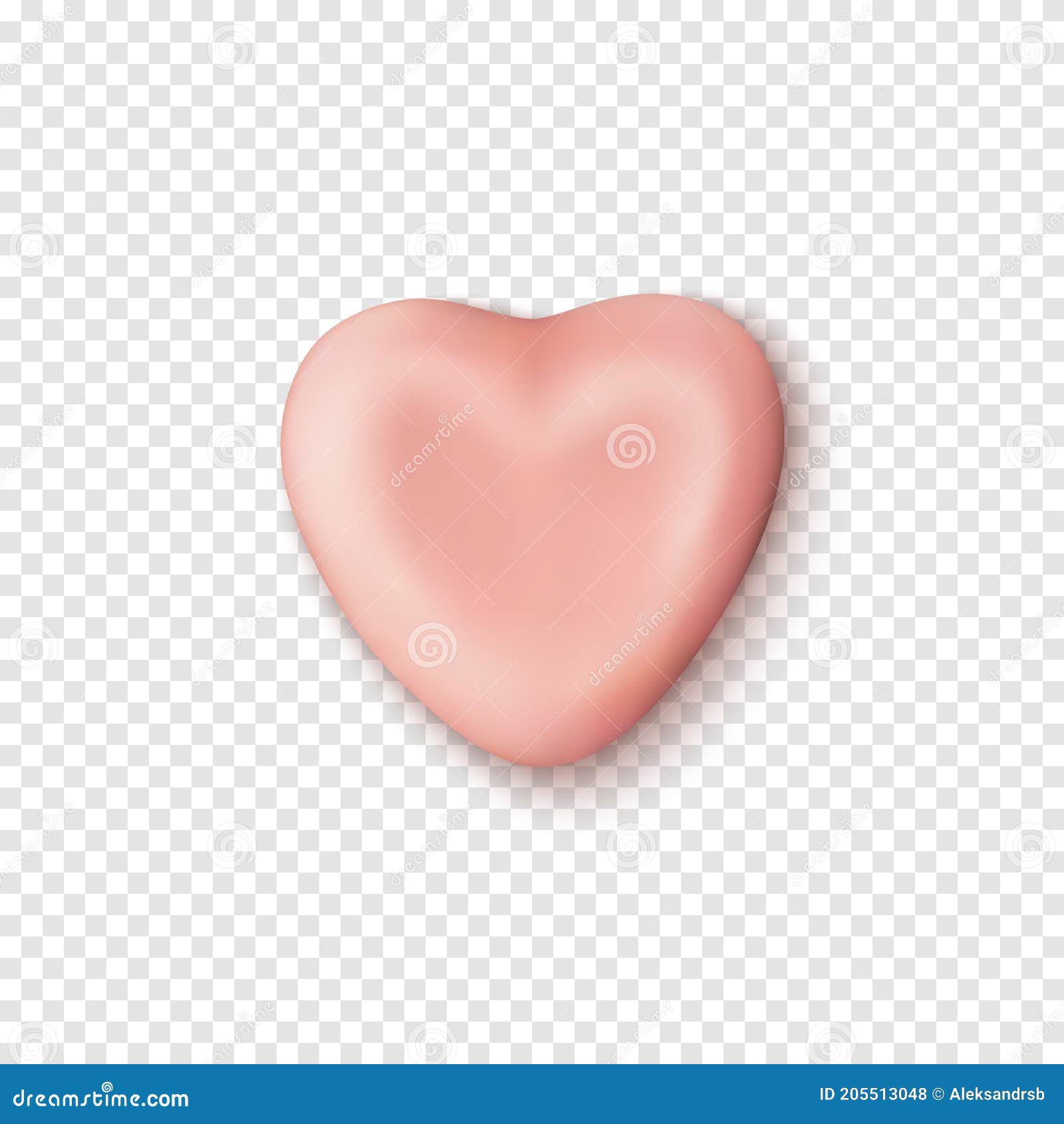Realistic Abstract Pink Candy Heart Icon Template Stock Vector ...