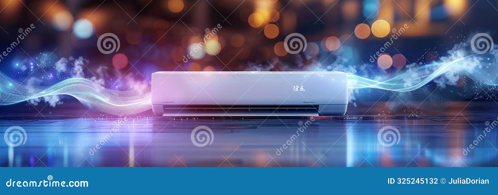 Realistic Ac Split System Mockup for Climate Control with Cold and Warm ...