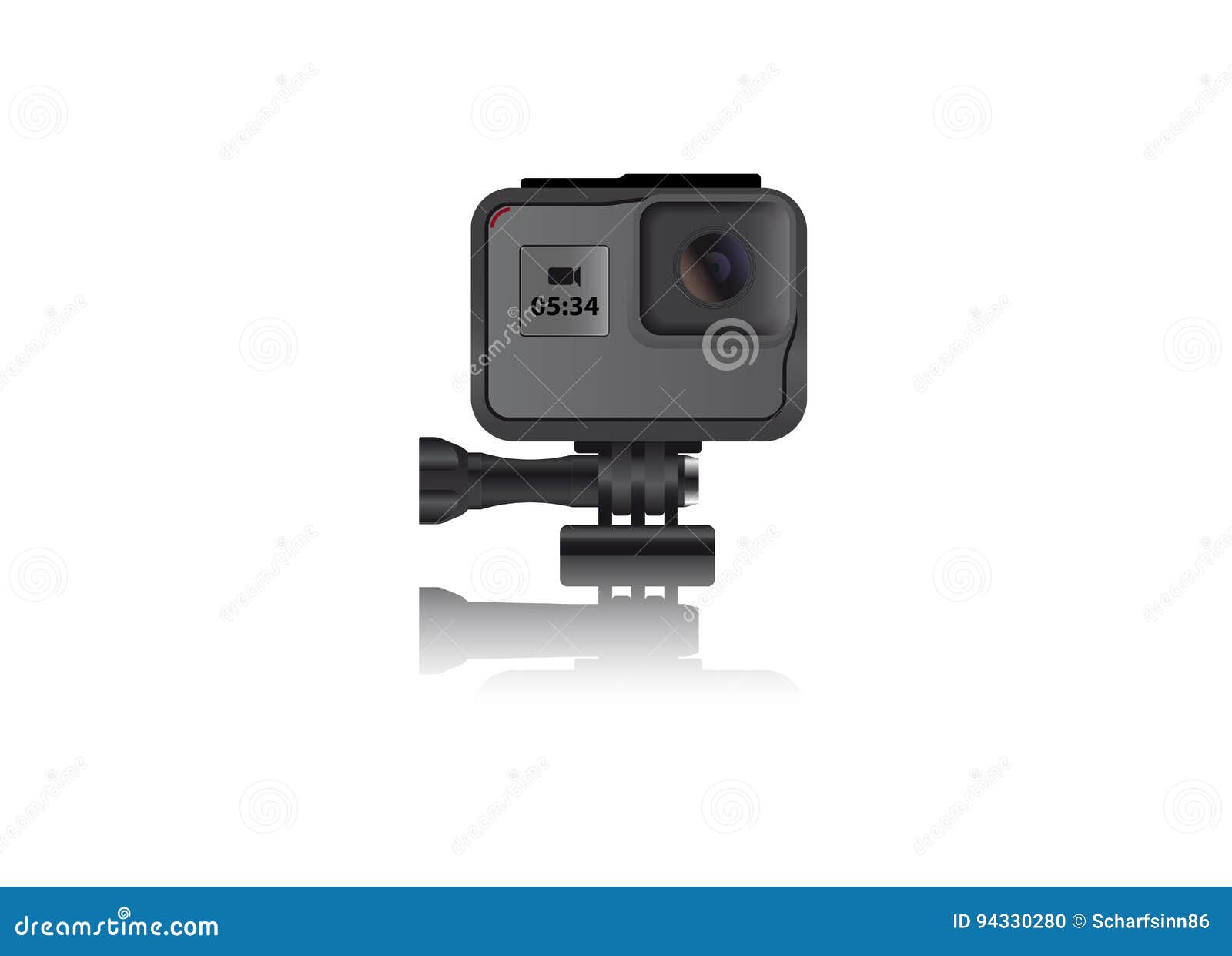 Realistic action camera. stock vector. Illustration of digital - 94330280