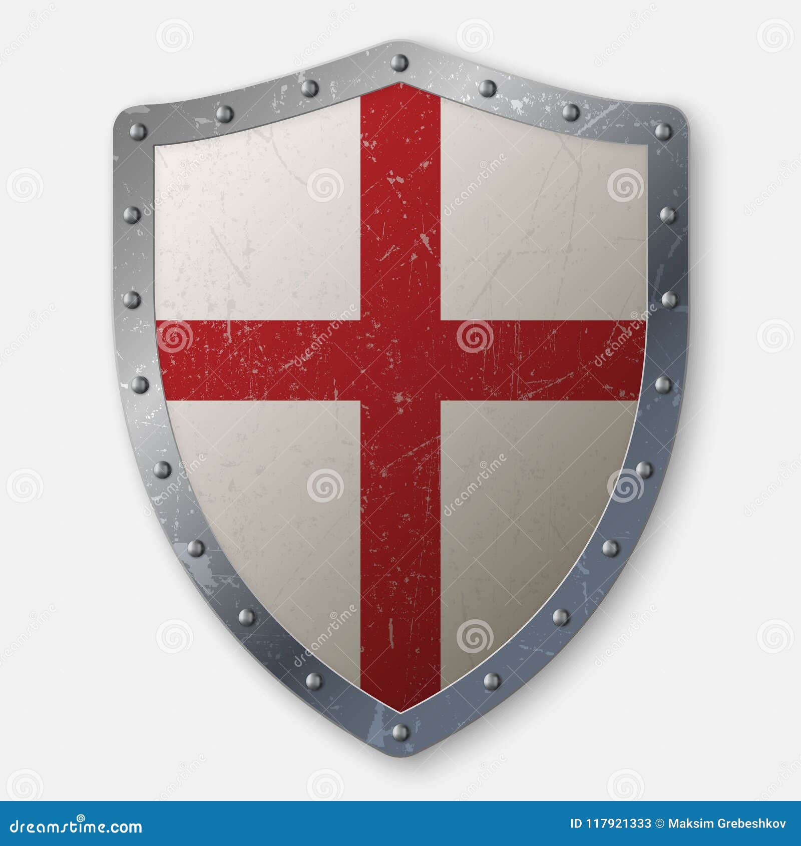 Vector Crusaders Shield, Vector Illustration Isolated On White ...