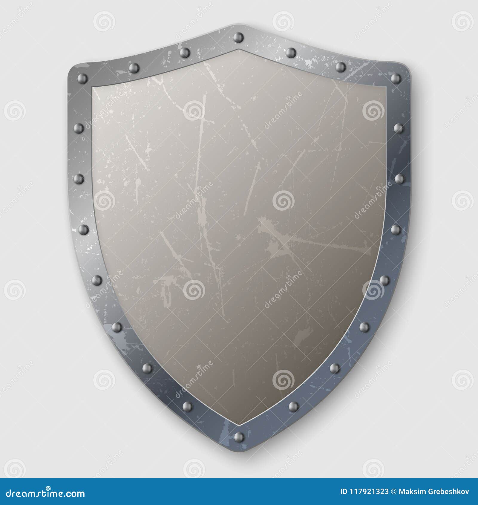 Metal Shield Vector Illustration Stock Vector - Illustration of ...