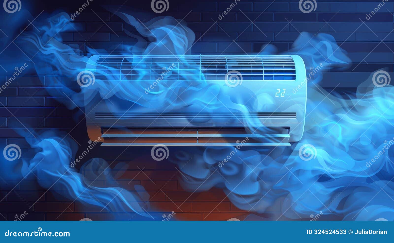 Realistic Air Conditioning Split System Mockup for Homes and Offices ...