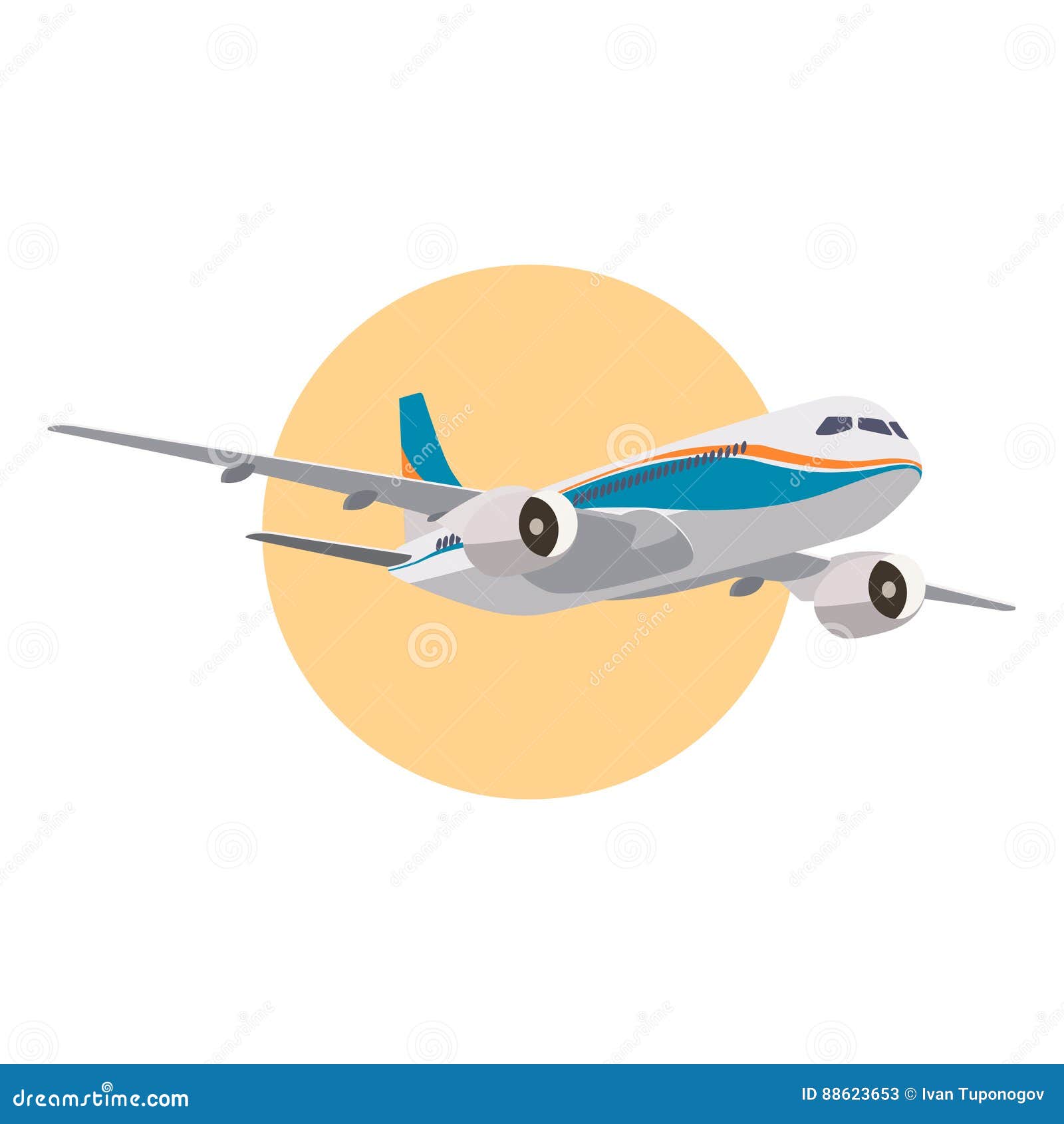 Realistic Aircraft in Vector. Stock Vector - Illustration of plane ...