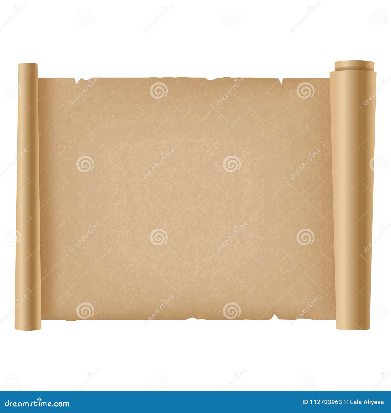 Realistic Ancient Opened Scroll of Papyrus . Vector. Stock Vector ...