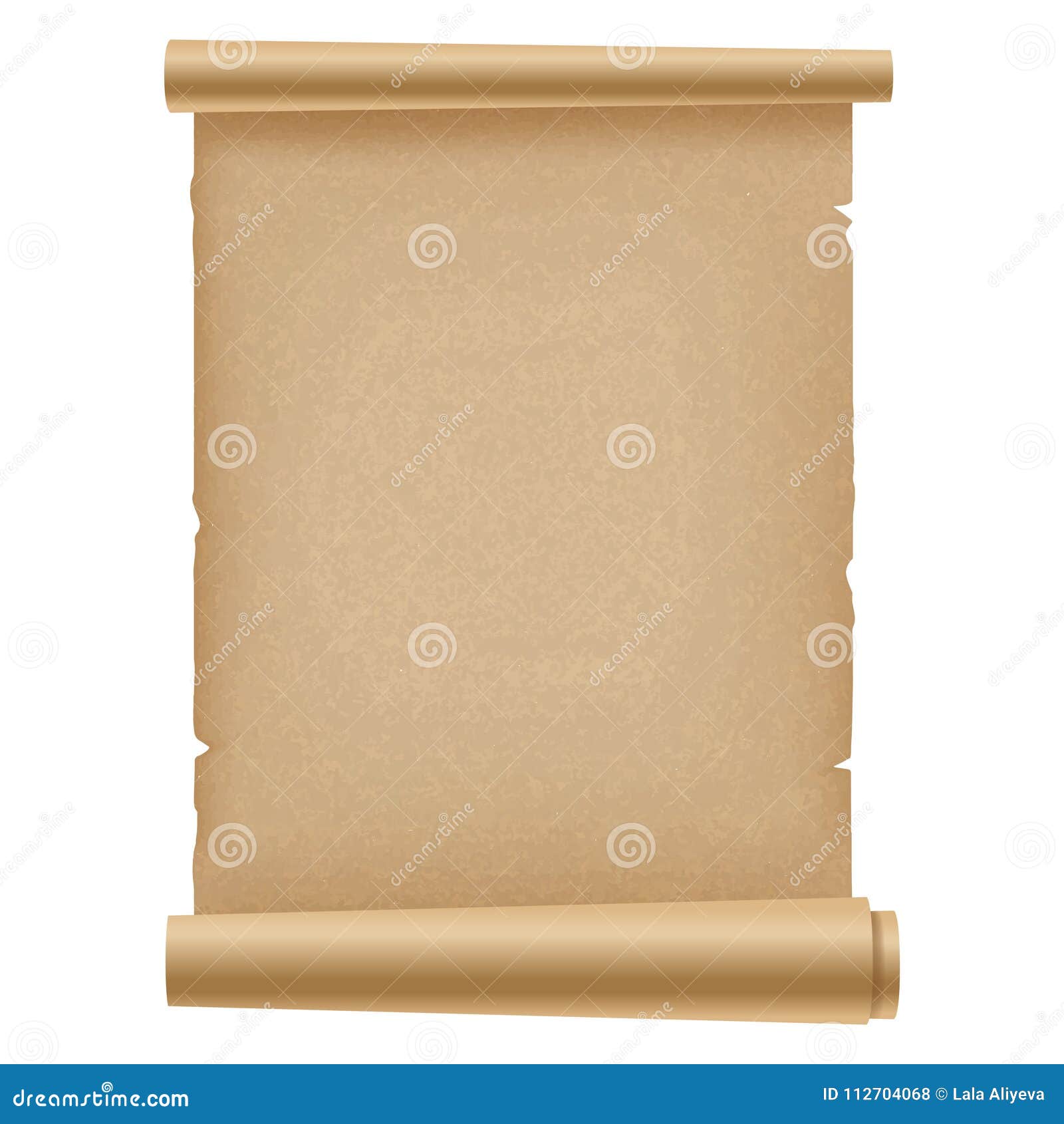 Realistic Ancient Opened Scroll of Papyrus . Vector. Stock Vector ...
