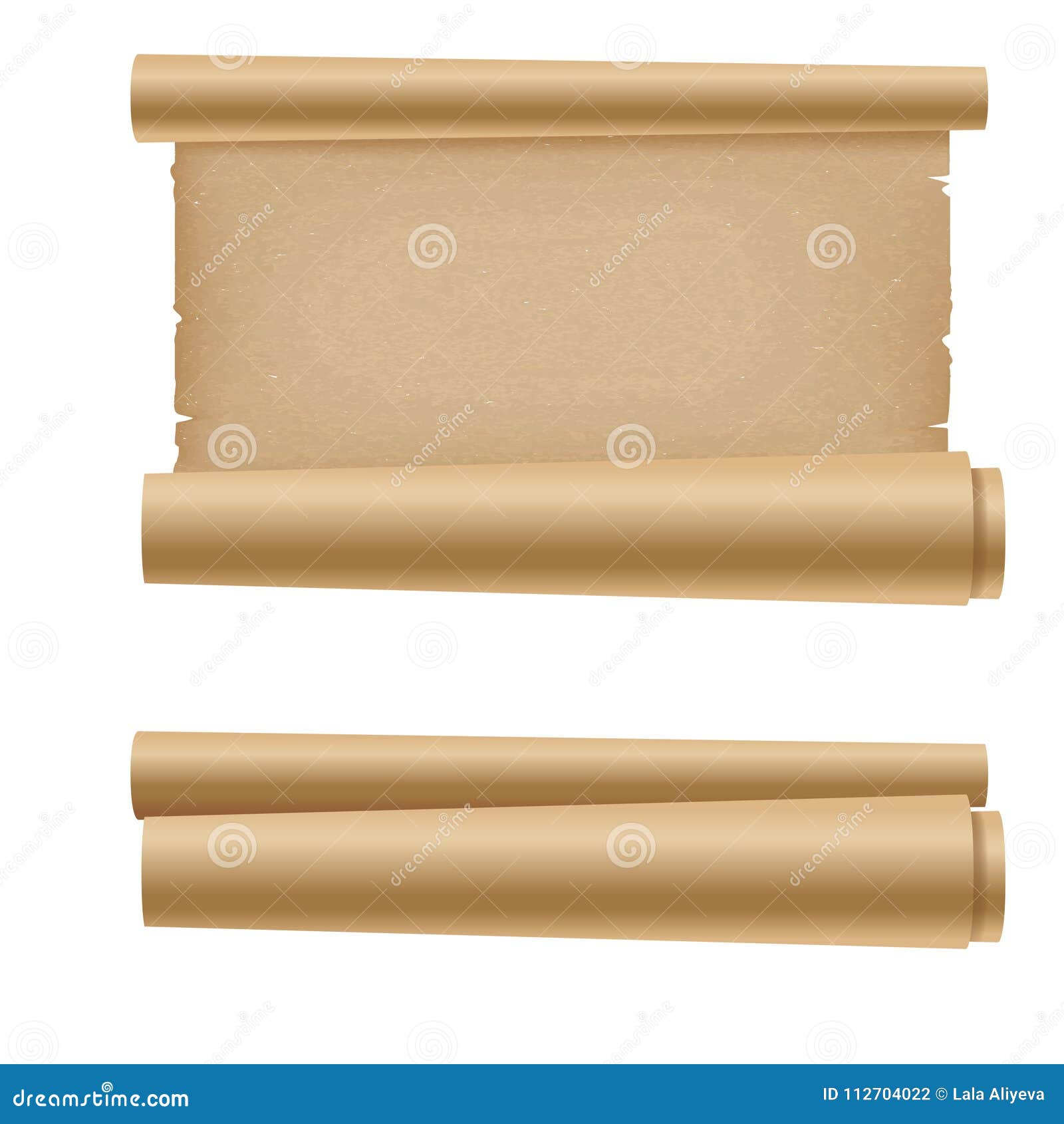 Realistic Ancient Scroll of Papyrus . Vector. Stock Vector ...