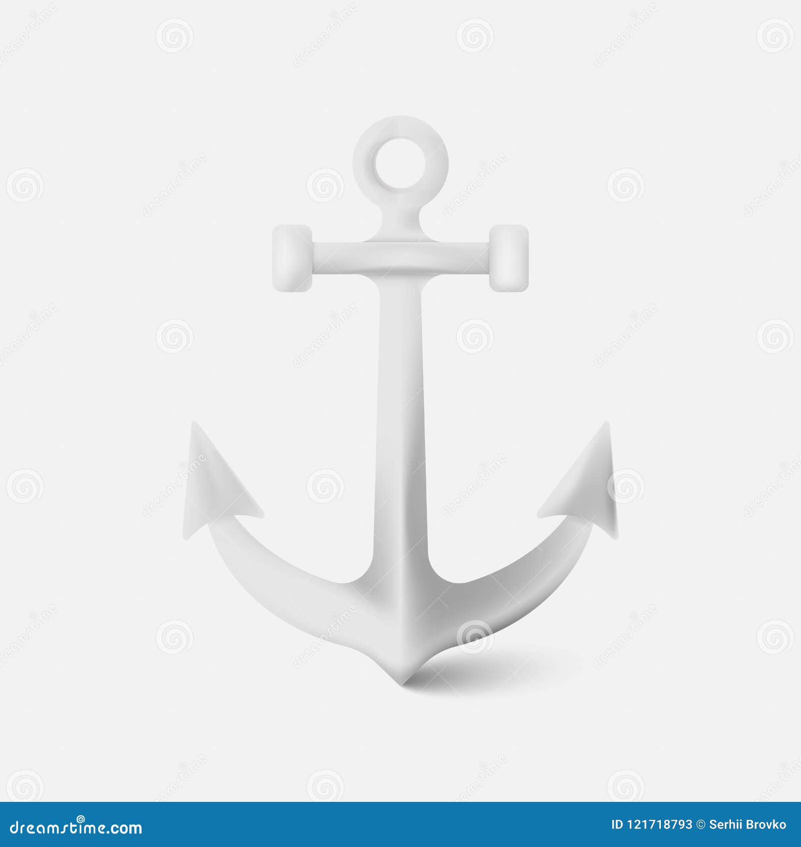 Realistic Ancor Icon Isolated on White Background. Vector Illustration ... Realistic Ancor Icon Isolated on White Background. Vector Illustration ...