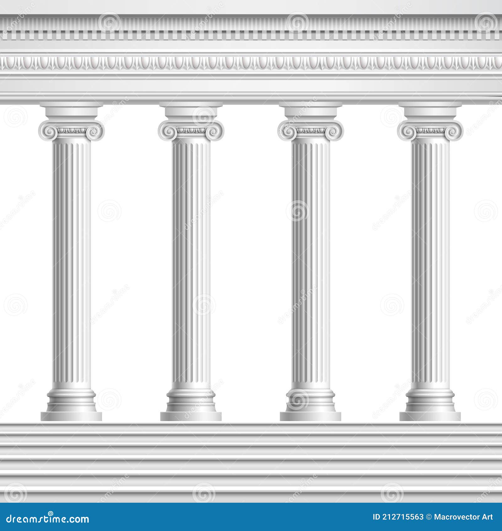 Realistic Antique Columns stock vector. Illustration of architectural ...