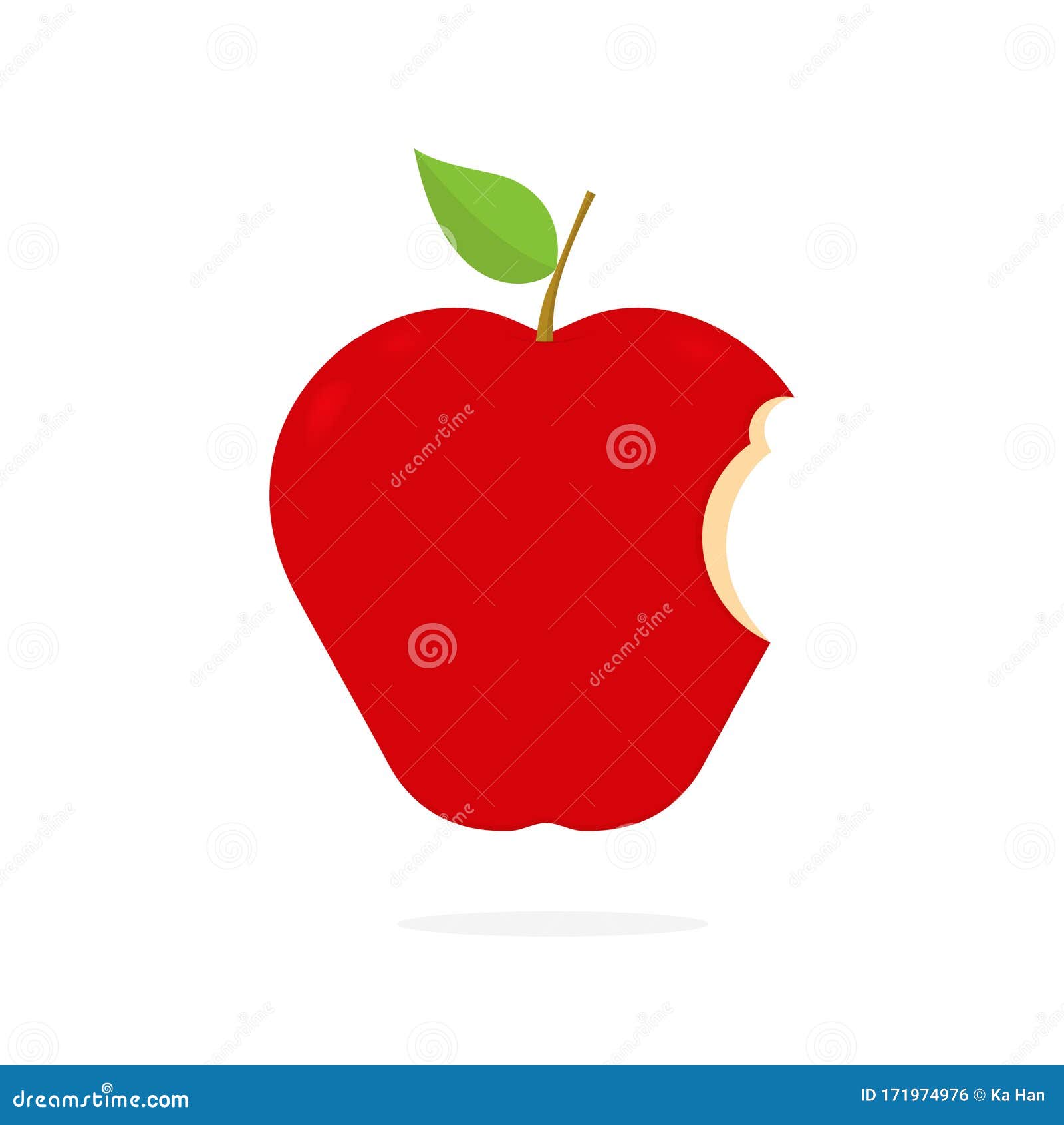 Realistic Apple Bite Vector Illustration Stock Vector - Illustration of ...