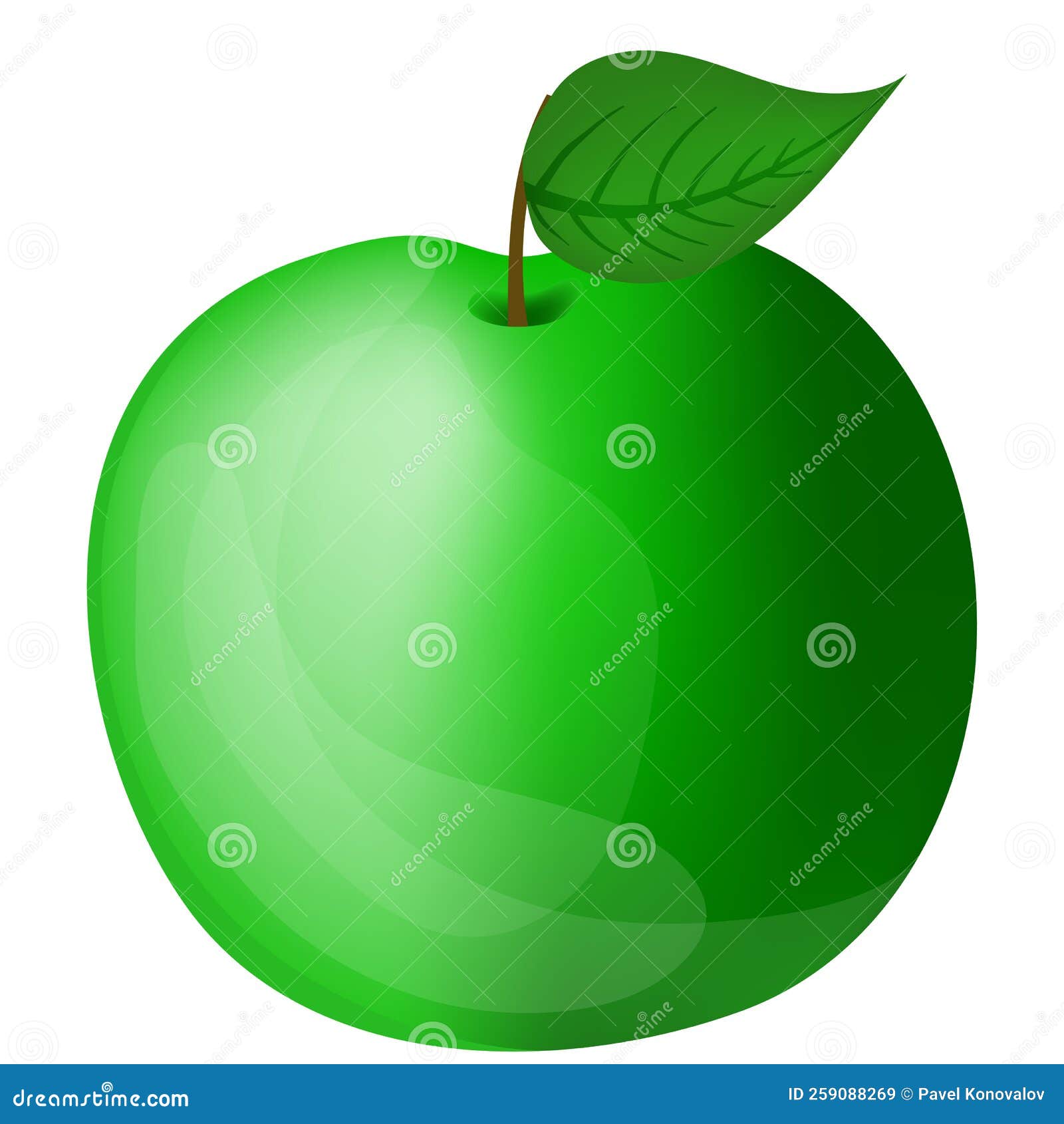 Realistic Apple stock vector. Illustration of healthy - 259088269