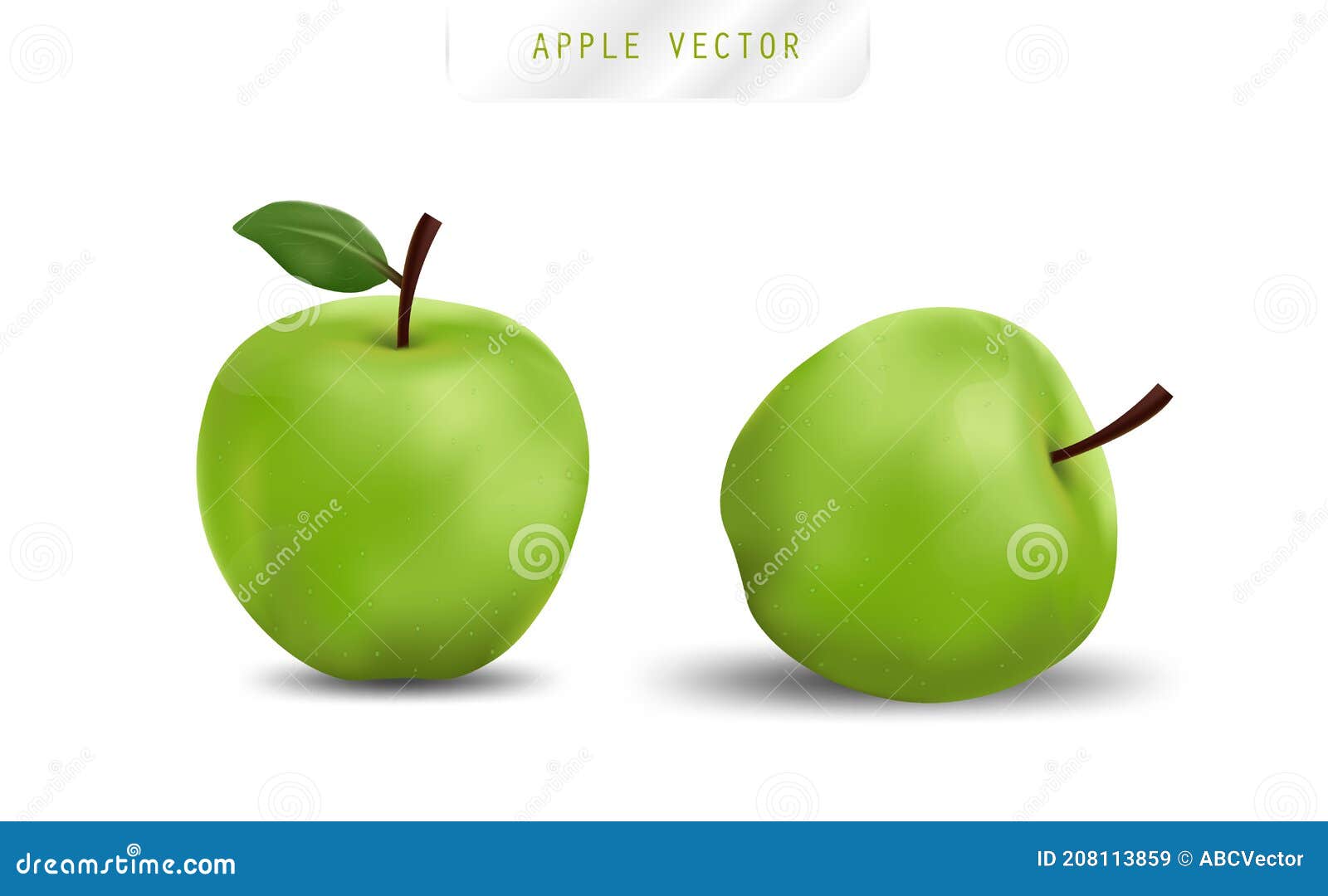 Realistic Apple. Fruit and Fresh Apple Vector Stock Vector - Illustration of ripe, dieting ...