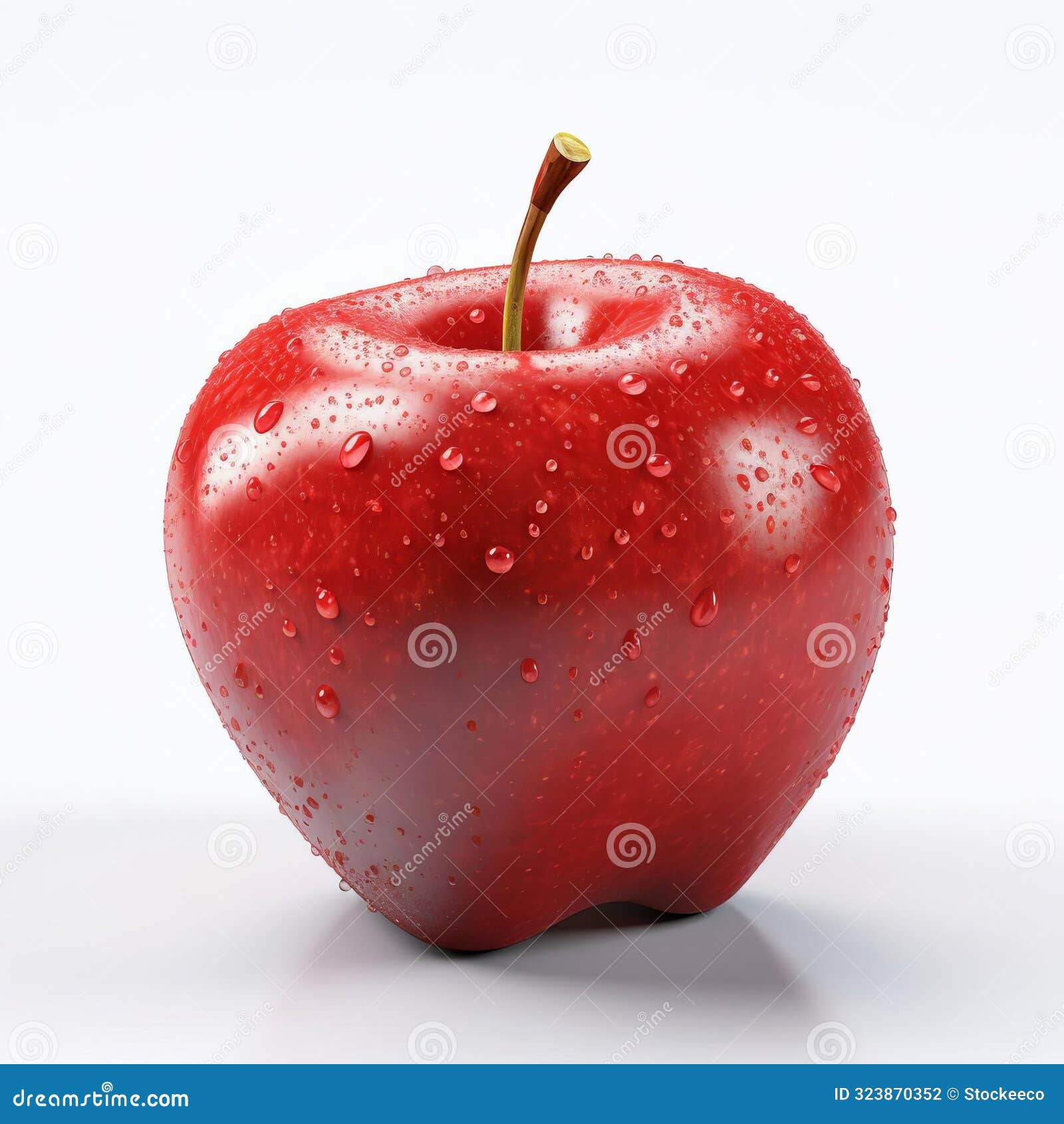Realistic Apple Rendering on White Background with Octane Stock ...