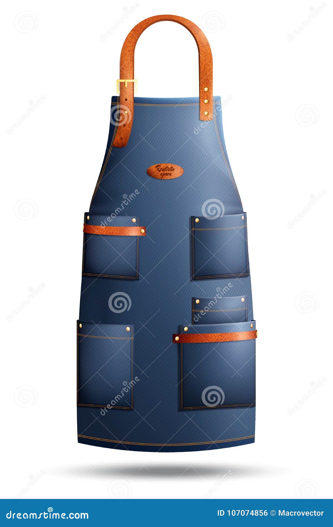 Realistic Apron Isolated Illustration Stock Vector - Illustration of ...