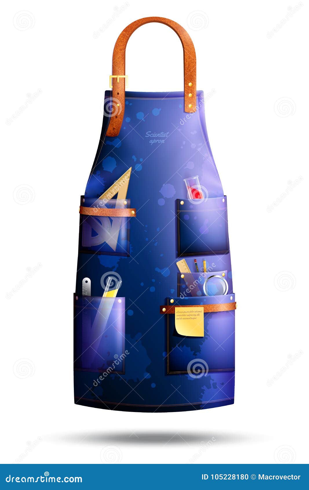 Realistic Apron of Scientist Stock Vector - Illustration of model ...