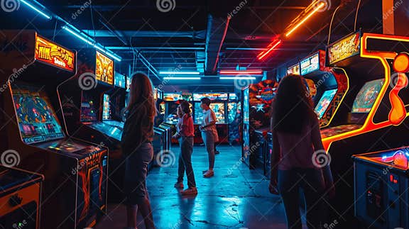 Realistic Arcade Game Machine Set with Isolated Front Views ...