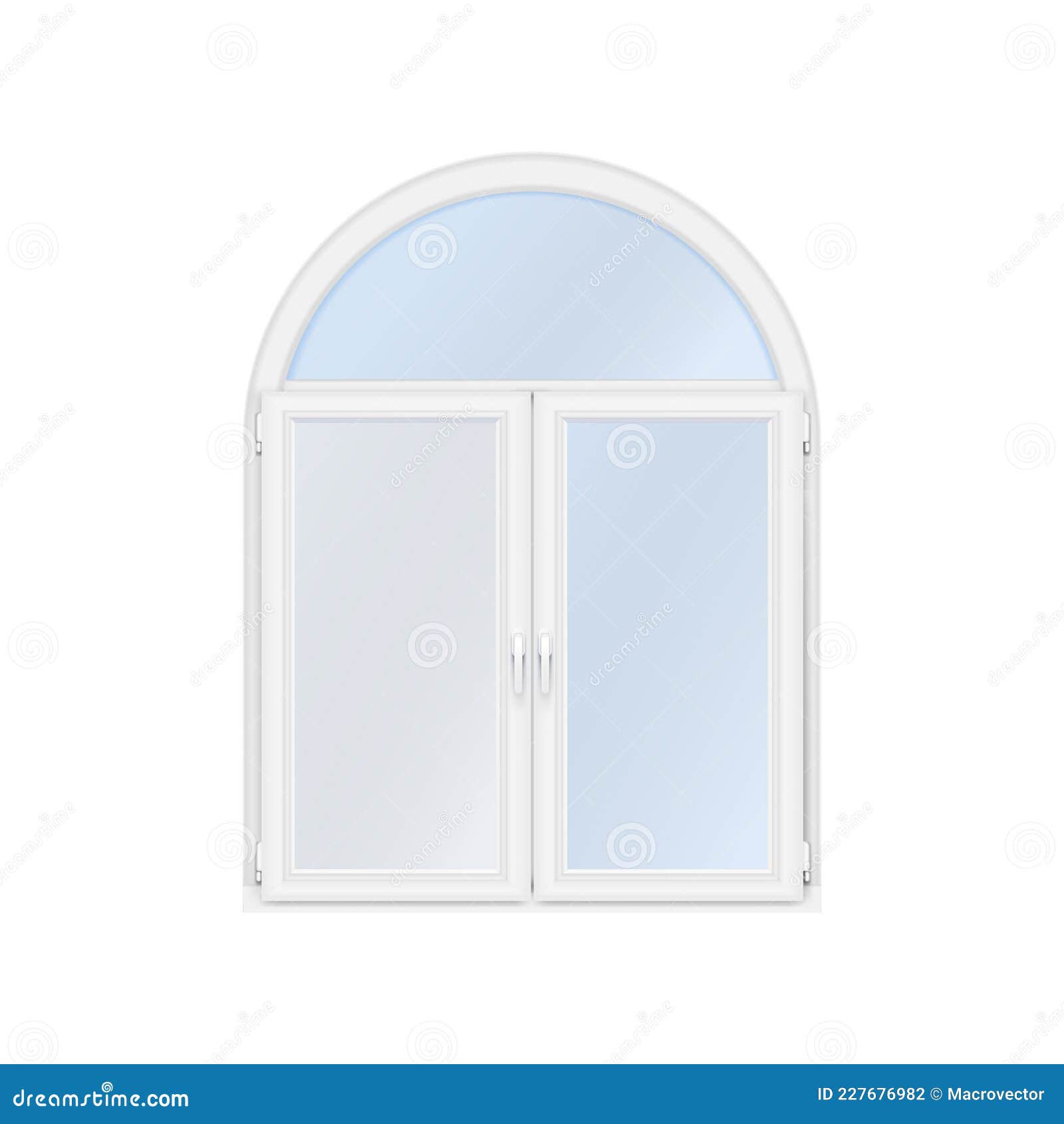 Realistic Arch Window Composition Stock Vector - Illustration of panel ...