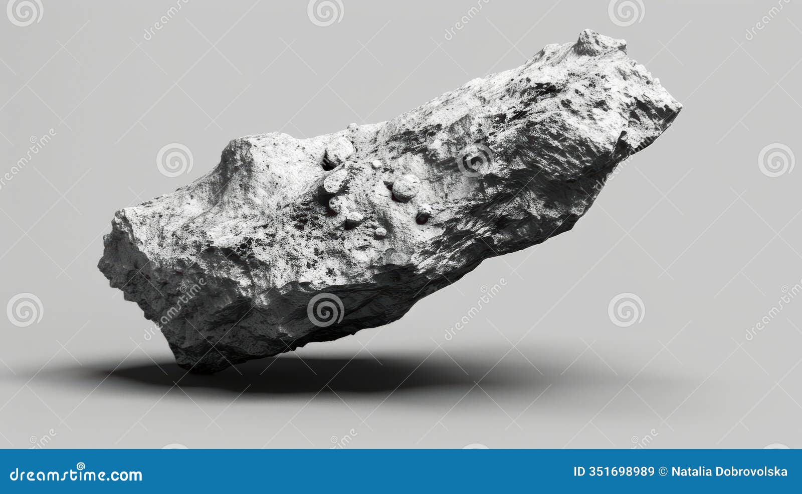 Realistic Asteroid in Deep Space with Glowing Lights and a Dark Cosmic ...