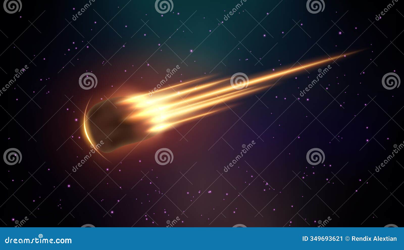 Fire Comet Logo Vector Illustration | CartoonDealer.com #125825800