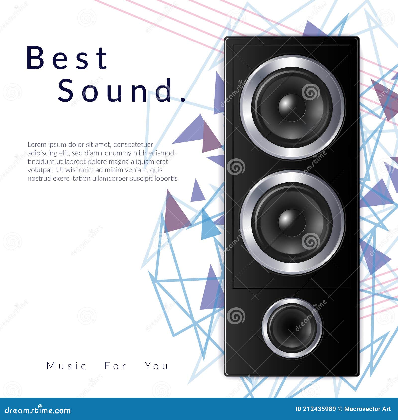 Realistic Audio System Illustration Stock Vector - Illustration of ...