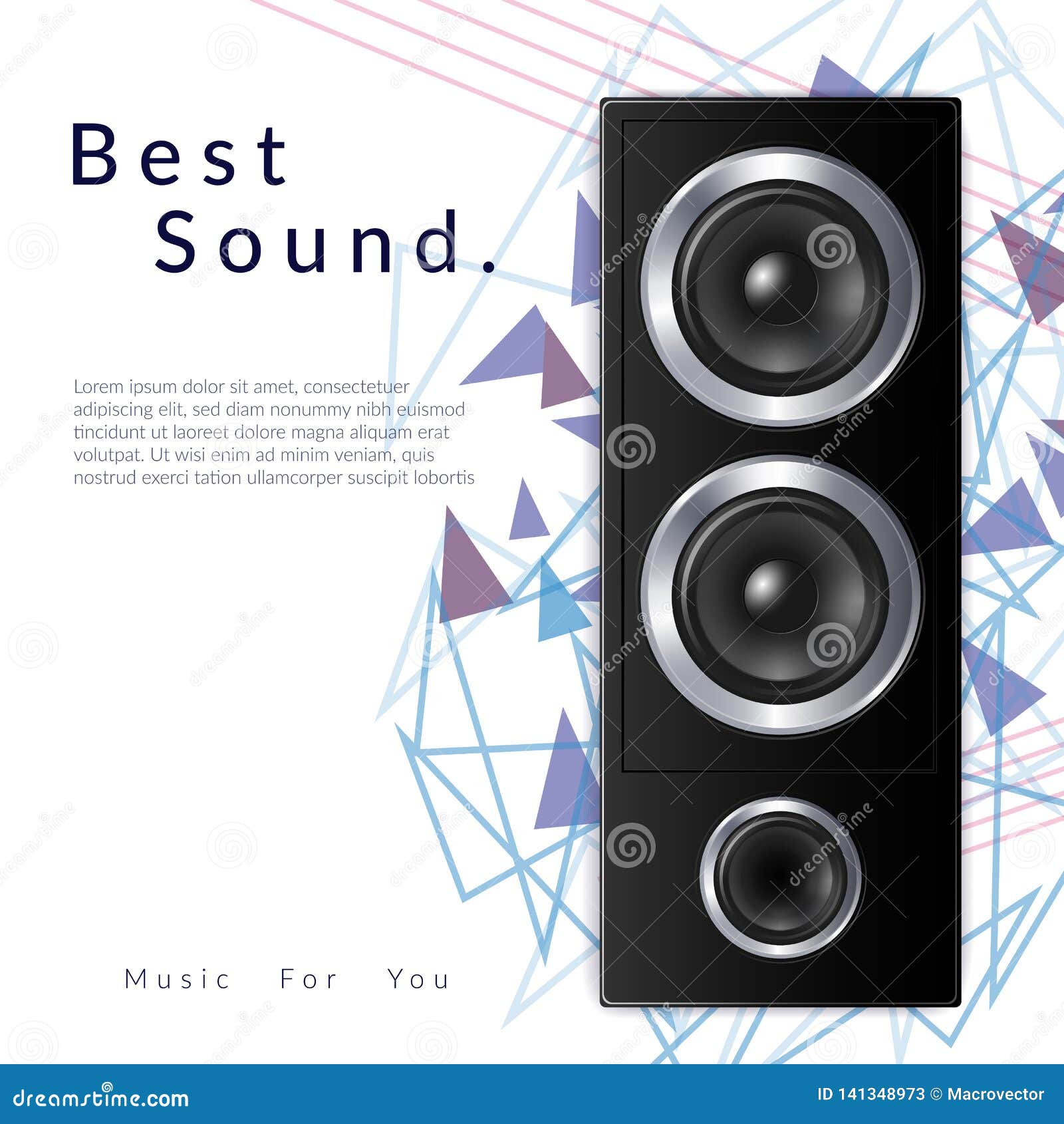 Realistic Audio System Illustration Stock Vector - Illustration of ...