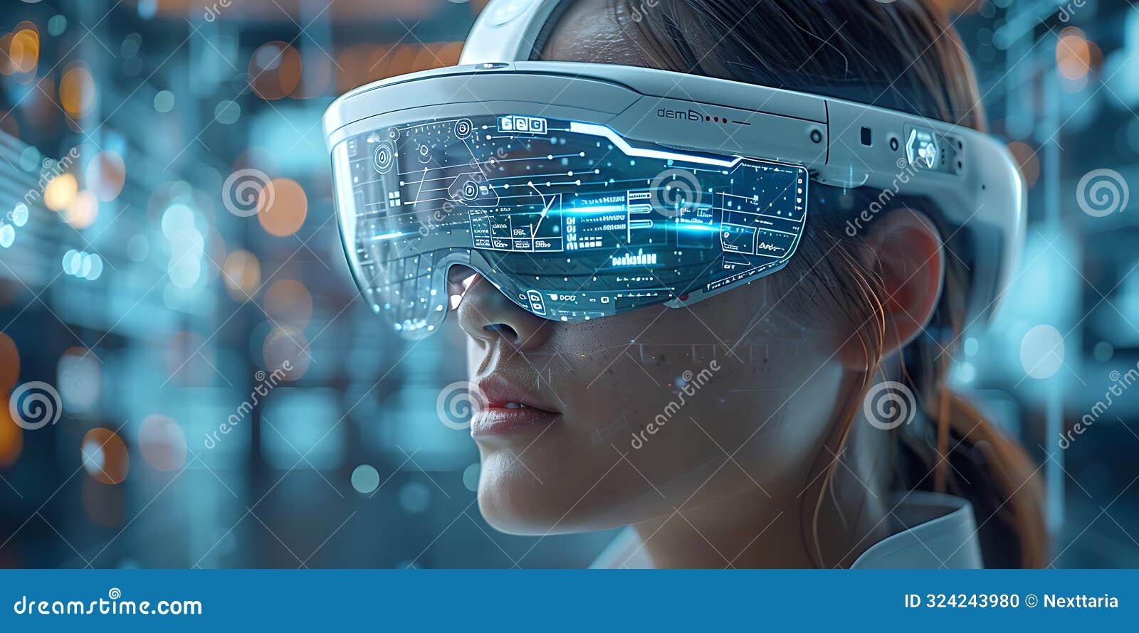 Realistic Augmented Reality in Business Settings Stock Illustration ...