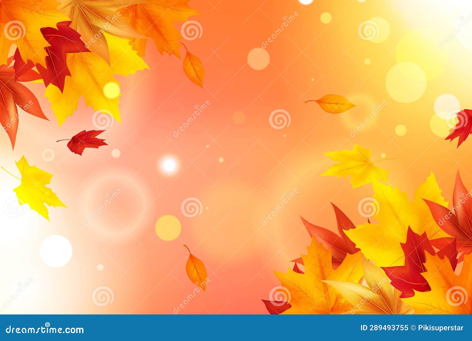 Realistic Autumn Background Vector Illustration Stock Vector ...