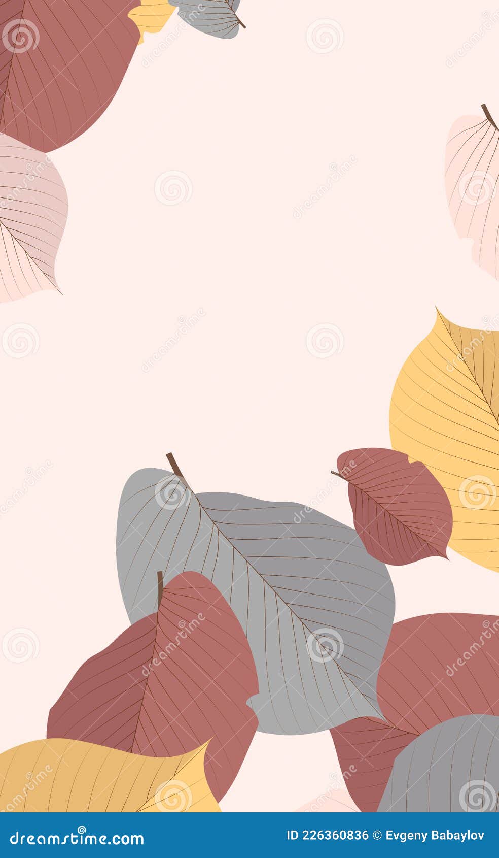 Realistic Autumn Leaves on a Light Background - Vector Stock Vector ...
