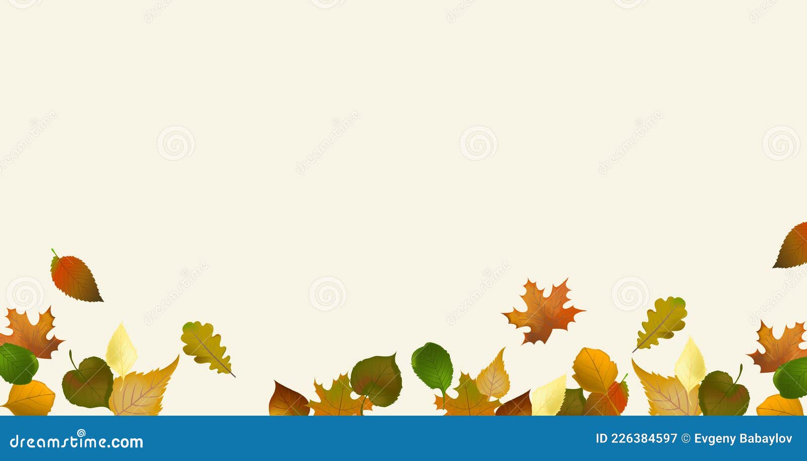Realistic Autumn Leaves on a Light Background - Vector Stock Vector ...