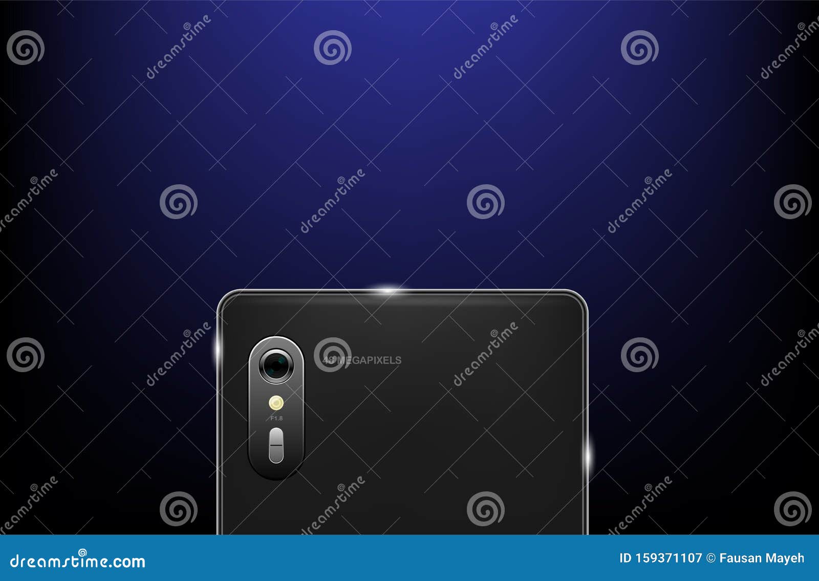 Realistic Back Camera on the Smartphone, Vector Illustration Camera 48 ...