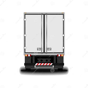Realistic back view truck stock illustration. Illustration of isolated ...