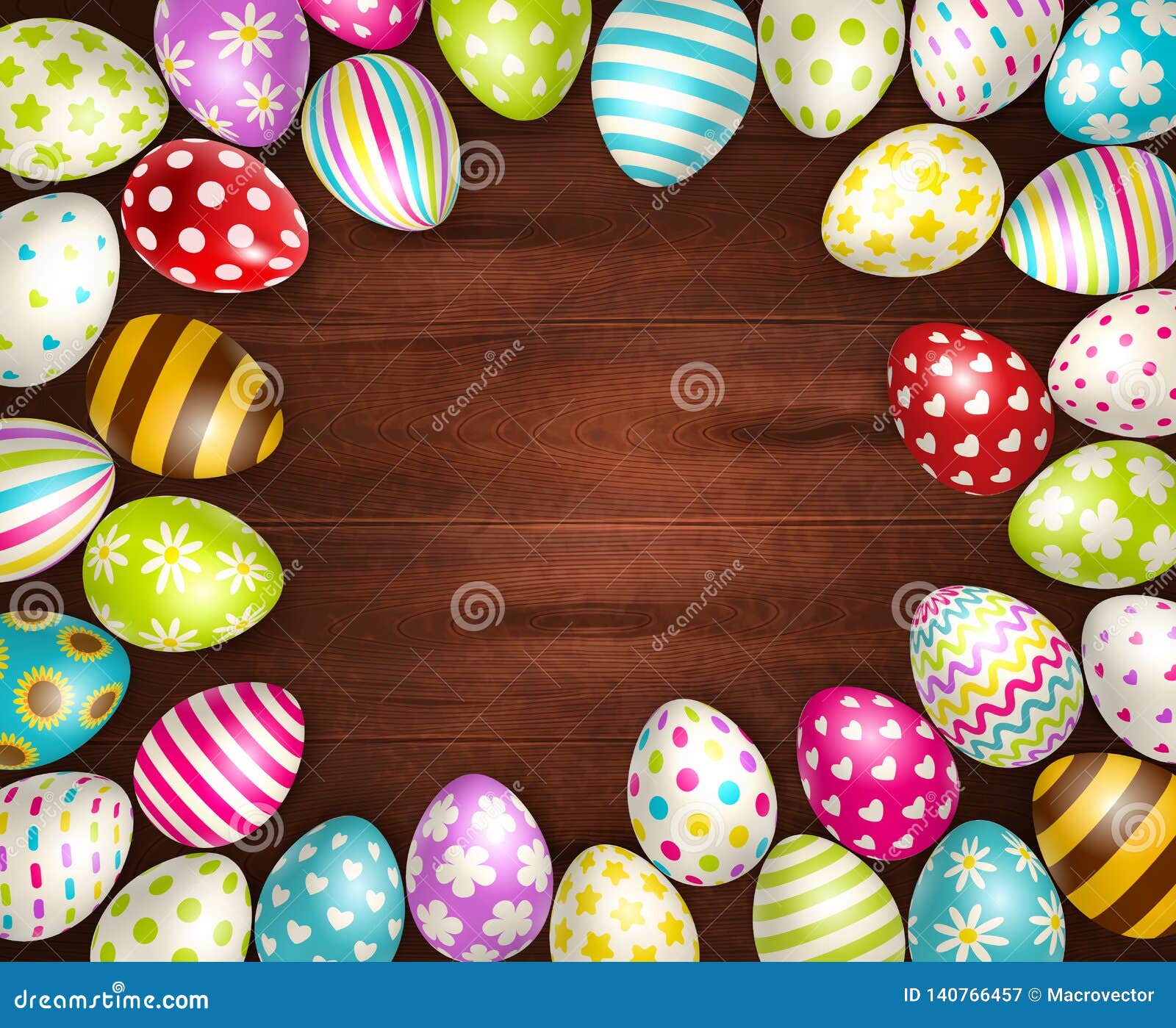 Easter Realistic Background Stock Vector - Illustration of decorative ...