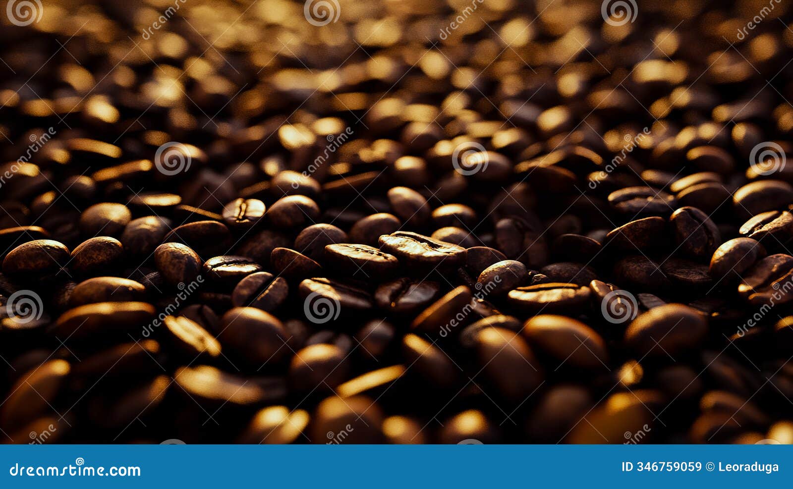 Realistic Background of Freshly Roasted Coffee Beans Stock Illustration ...