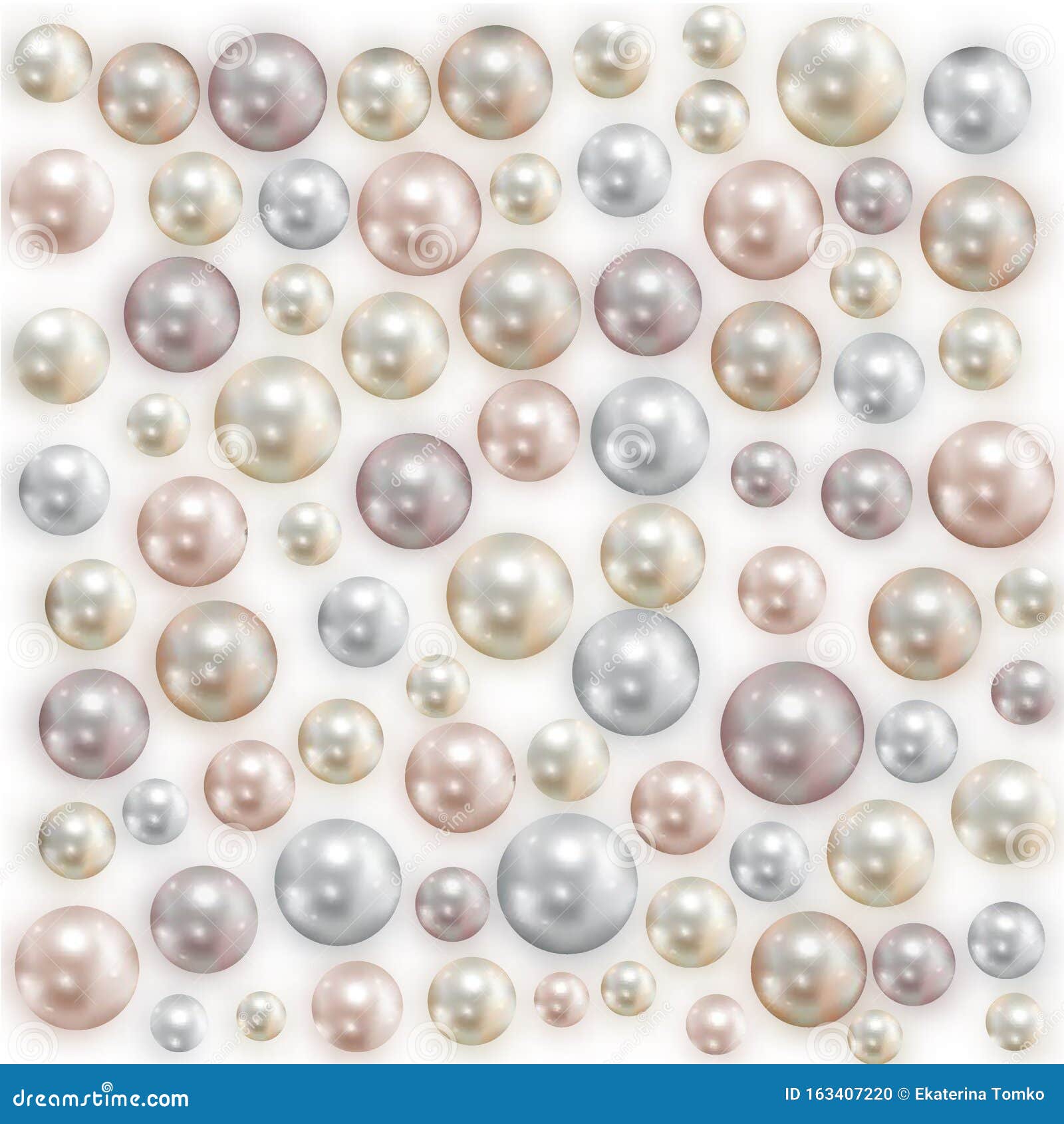Realistic Background of Multiple Pearls - Vector Eps10 Illustration ...